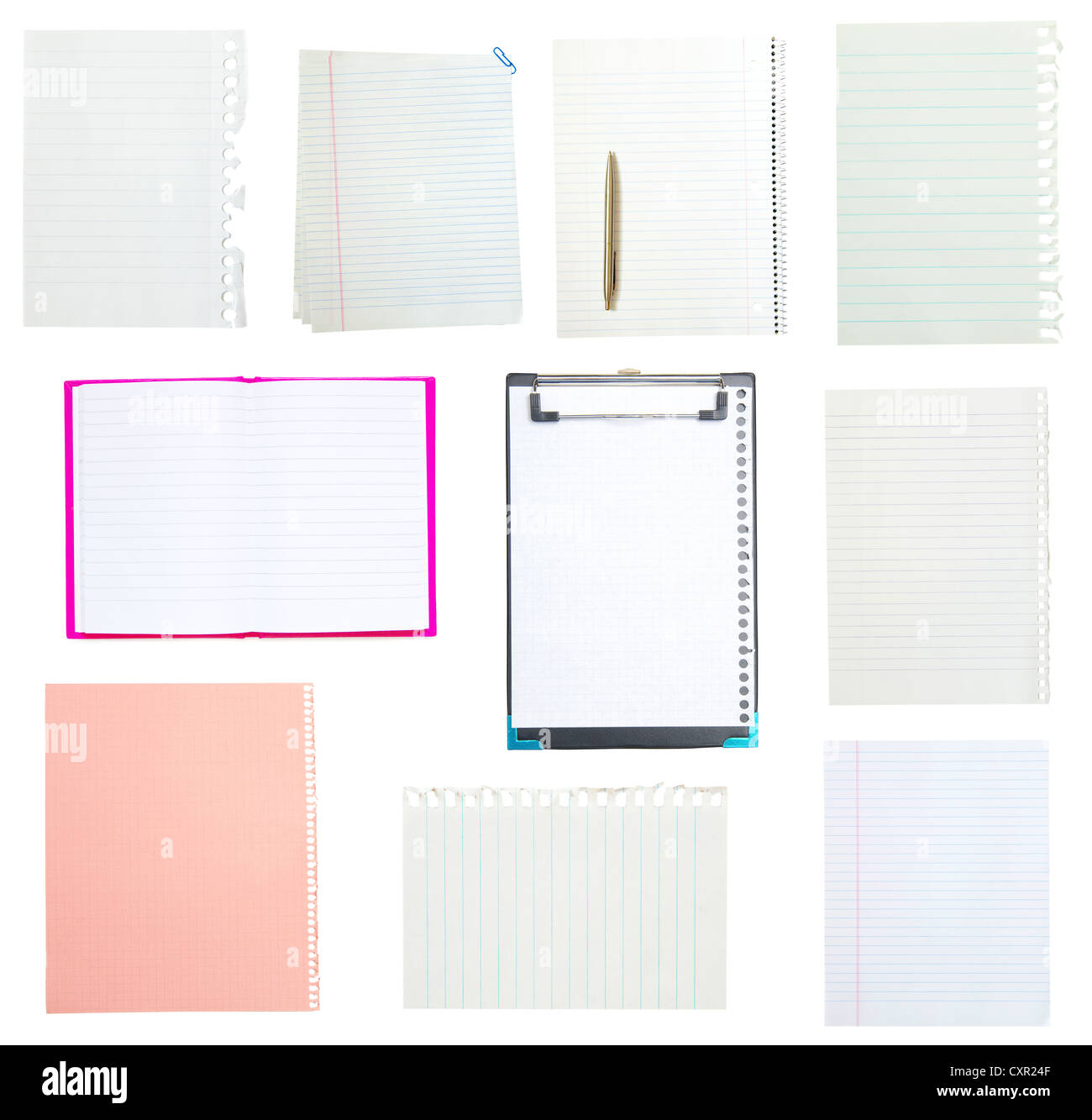 A page ripped off from the notebook Stock Photo - Alamy