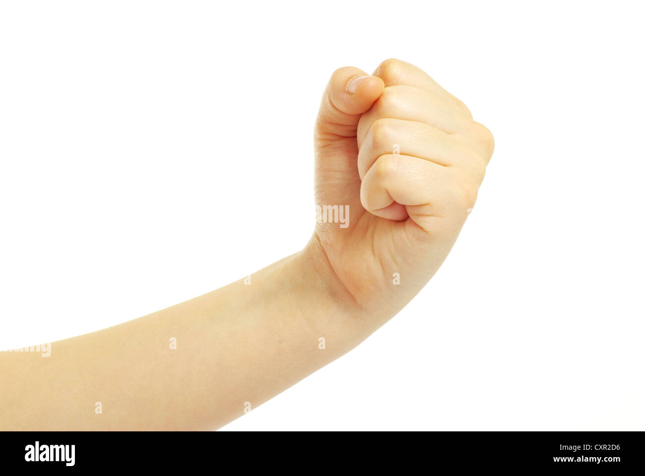 clenched fist isolated on the white Stock Photo - Alamy