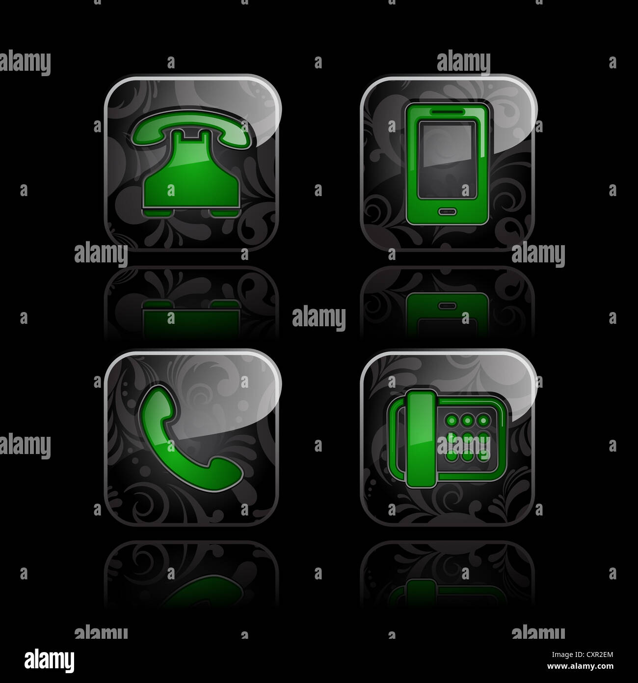 Icon set of different phone devices Stock Photo - Alamy