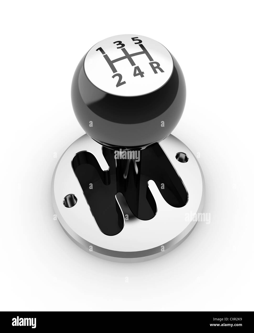 3d render of car shift gear on white background Stock Photo - Alamy