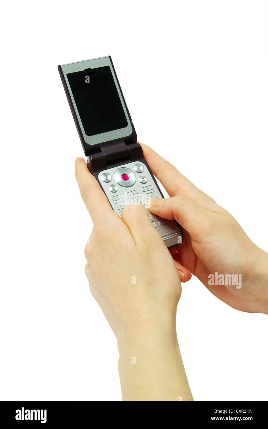 a hands holding a mobile phone for support Stock Photo - Alamy