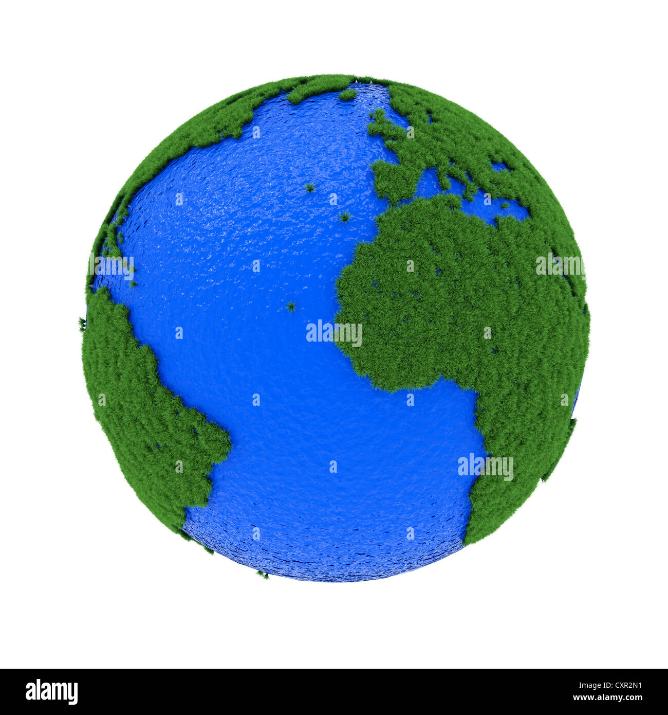3d render of earth ecological concept with grass and water Stock Photo ...