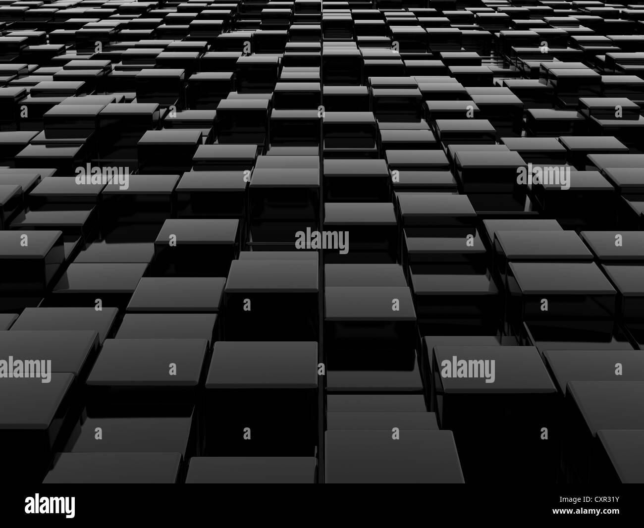3d illustration of black blocks abstract background Stock Photo - Alamy