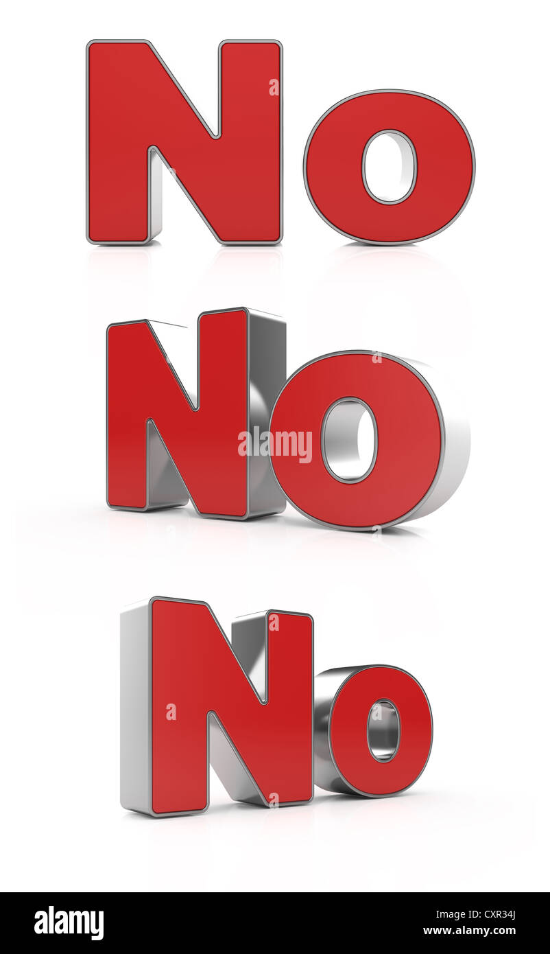 3d illustration of different views No sign Stock Photo - Alamy