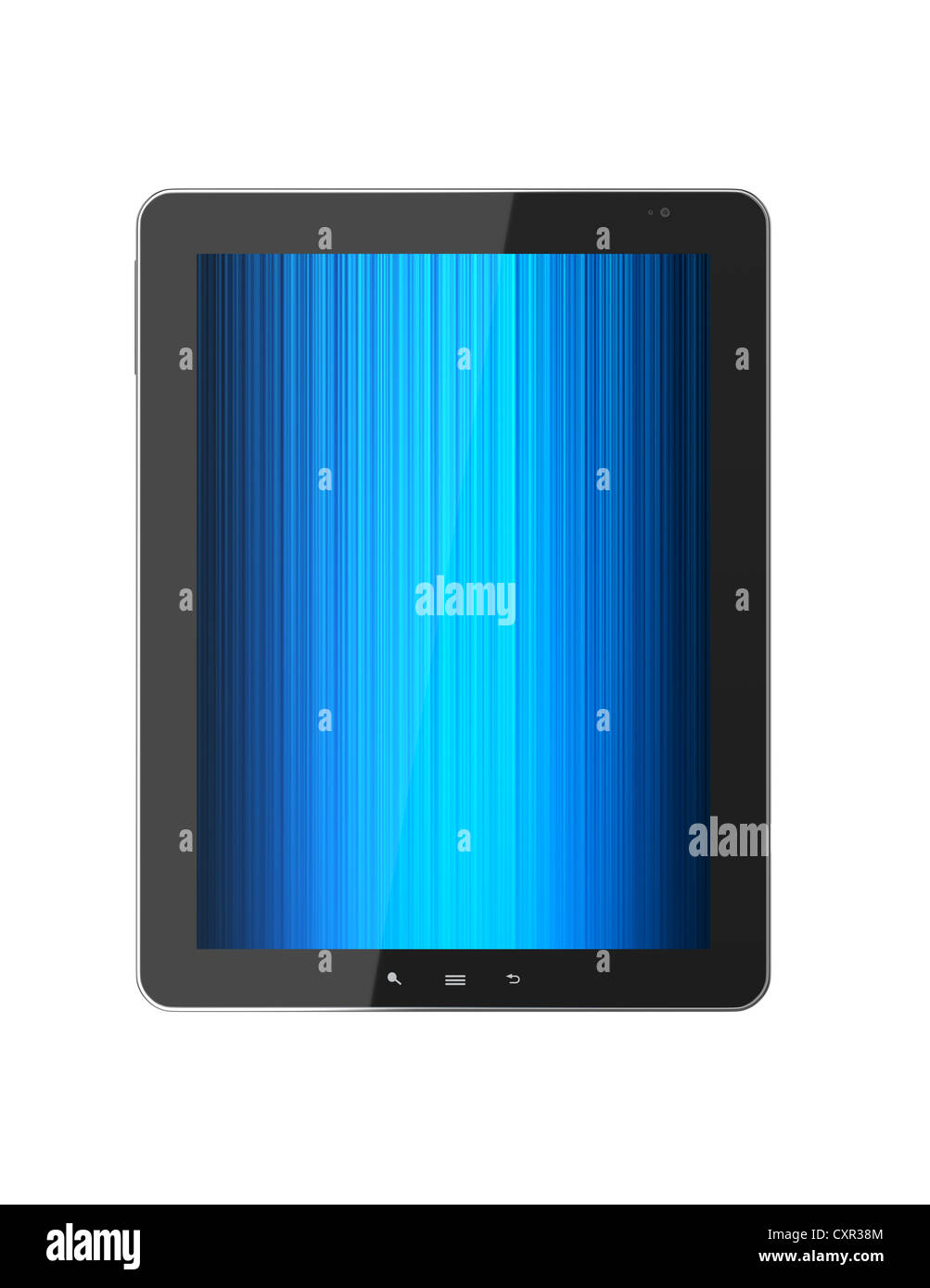 3d illustration of tablet pc with blue screen. Isolated illustration ...