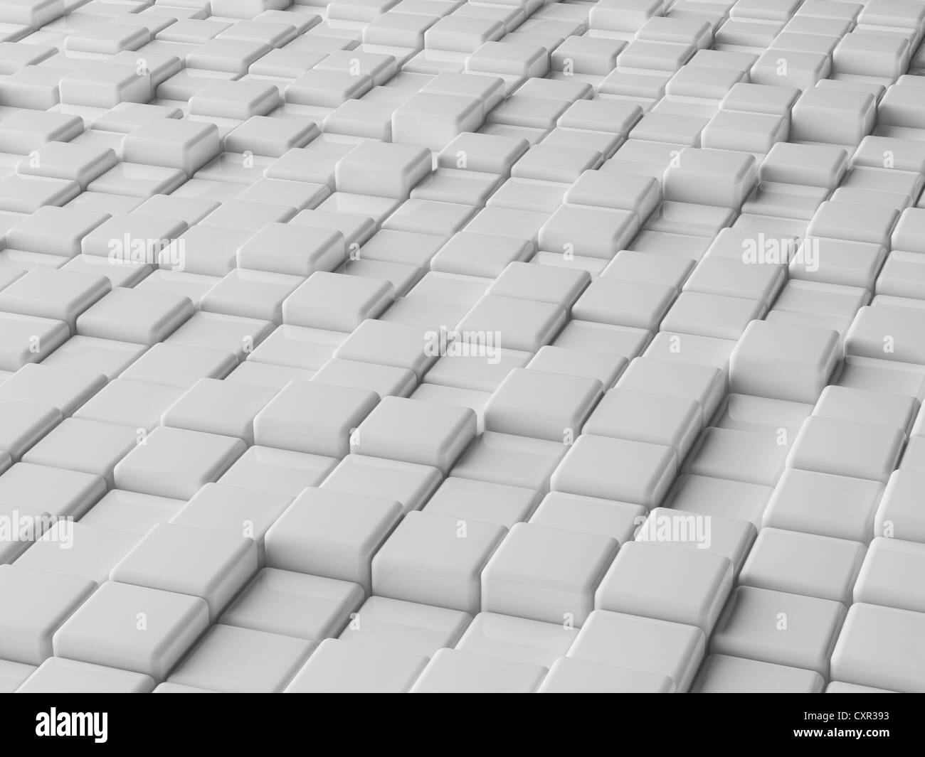 3d illustration of white blocks abstract background Stock Photo - Alamy