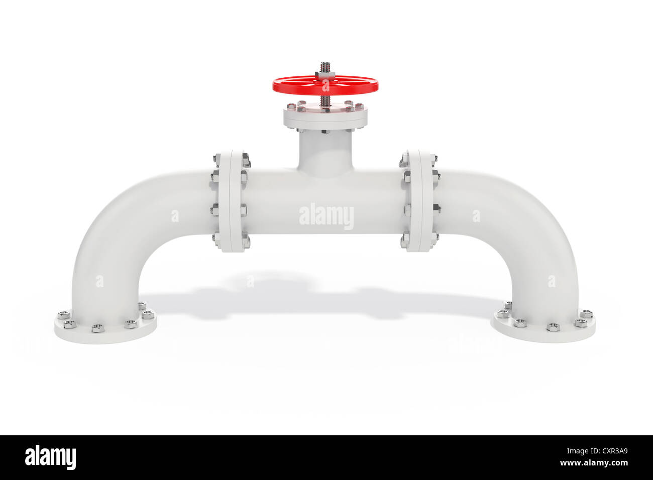 3d render of pipeline on white background Stock Photo - Alamy