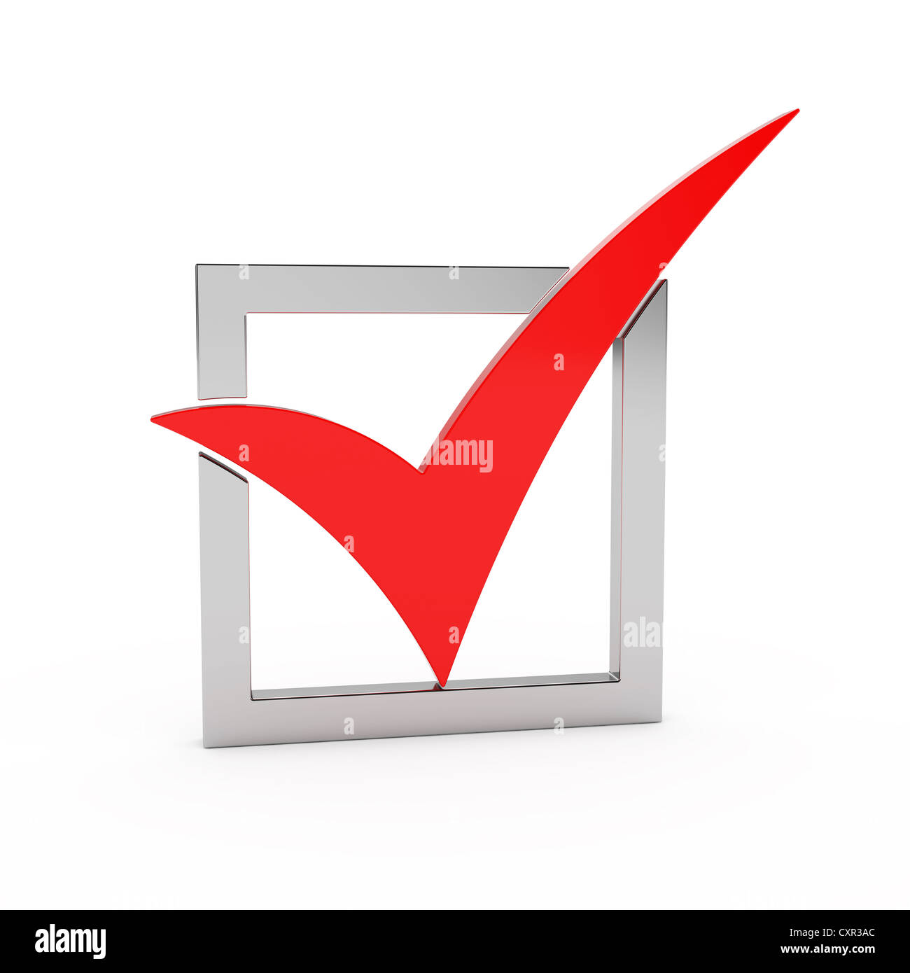 3d render of check mark Stock Photo - Alamy
