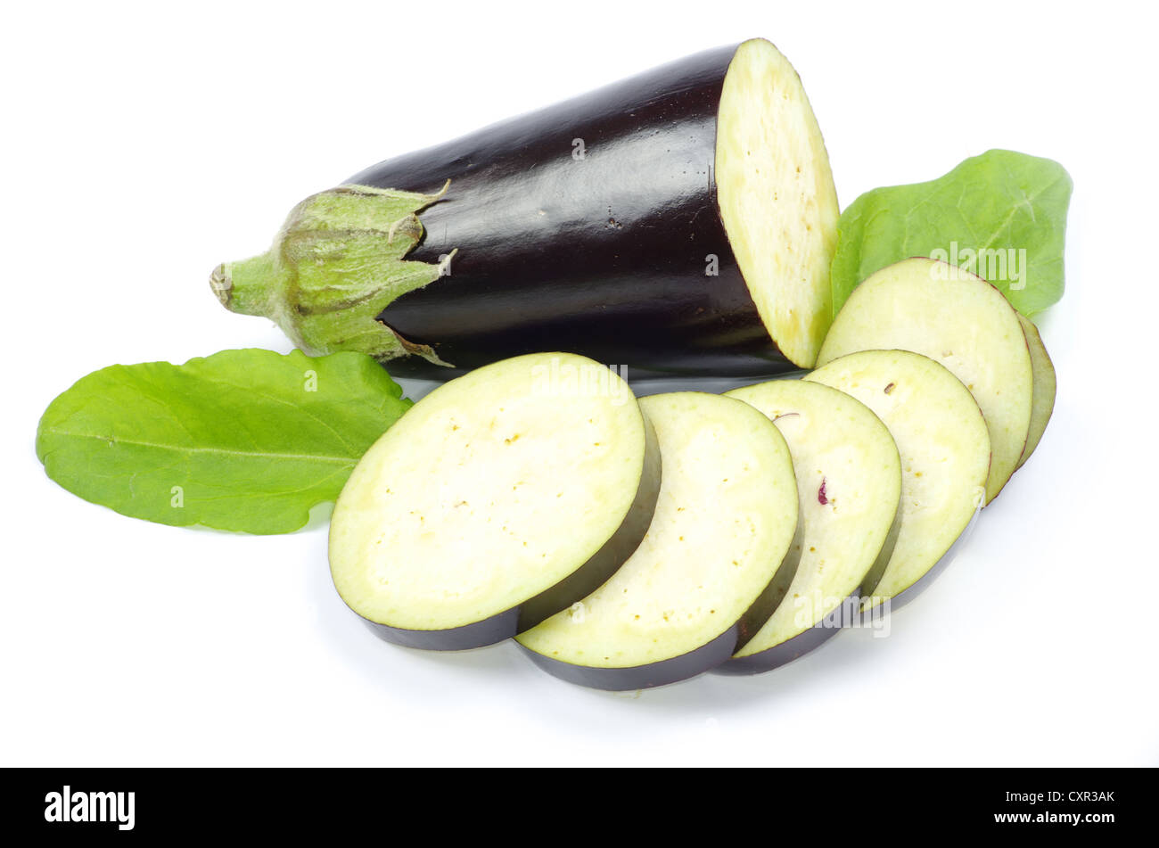 aubergine isolated on white background Stock Photo - Alamy
