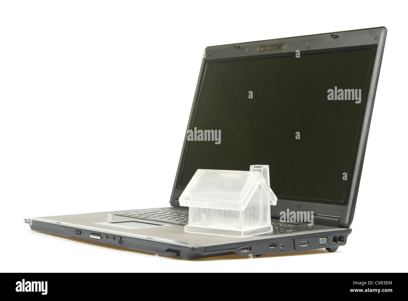 Notebook personal computer on white background Stock Photo - Alamy