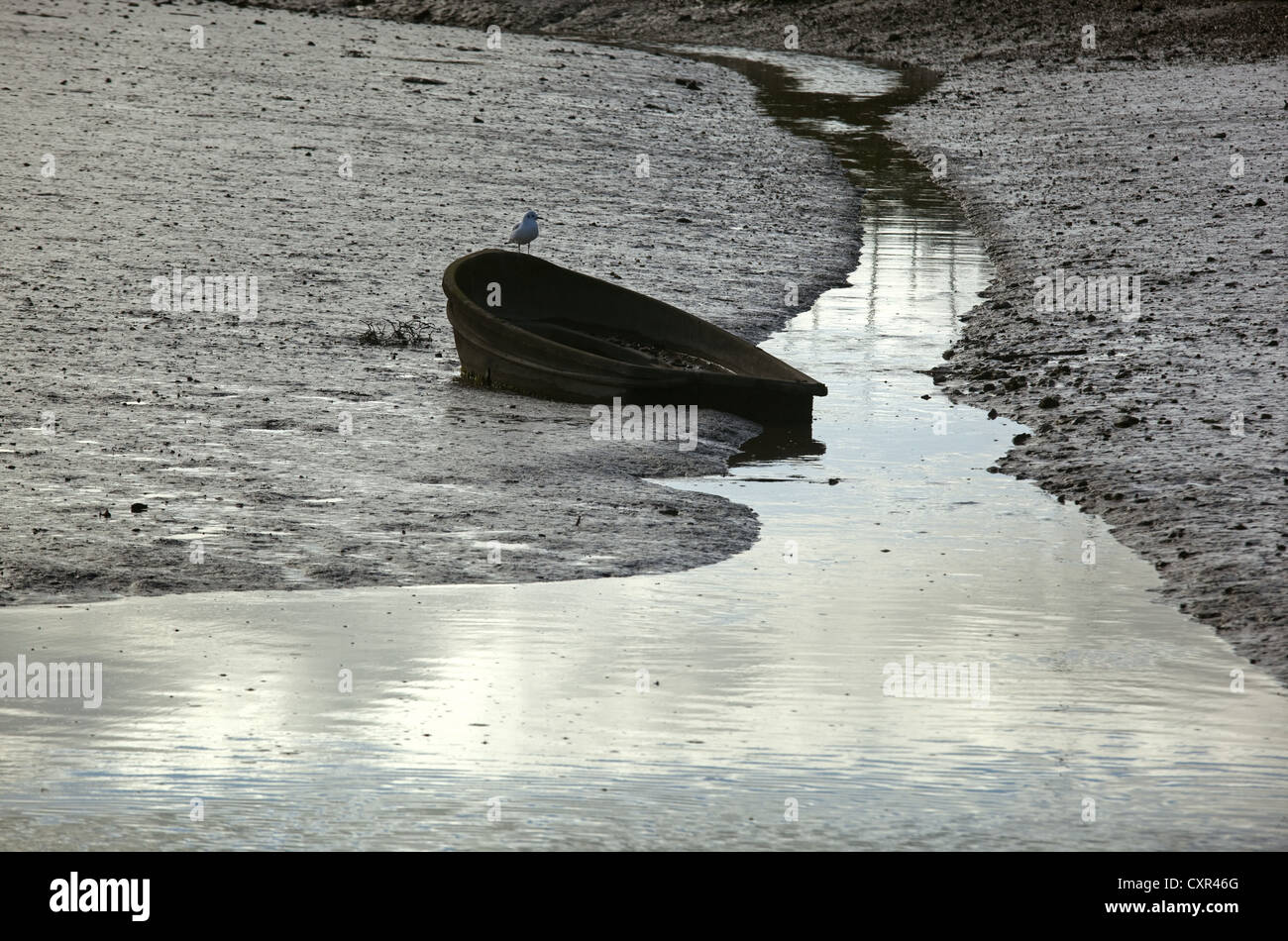 Boat wreck exposed mud brancaster hi-res stock photography and images ...