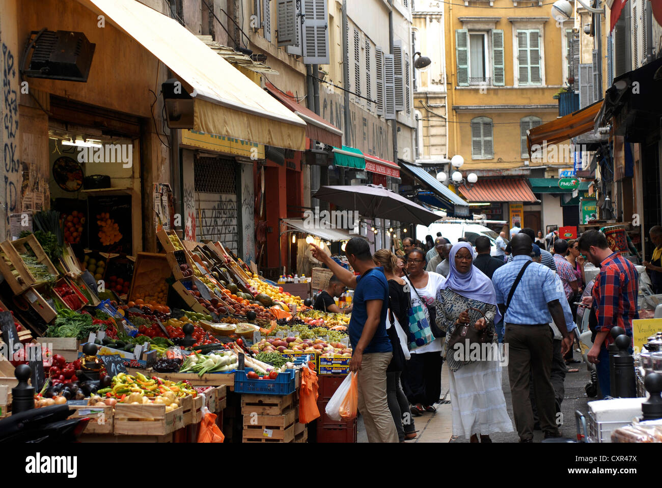 People, Market, Vegetable, Marche des Capucins Noailles, Marseille ...