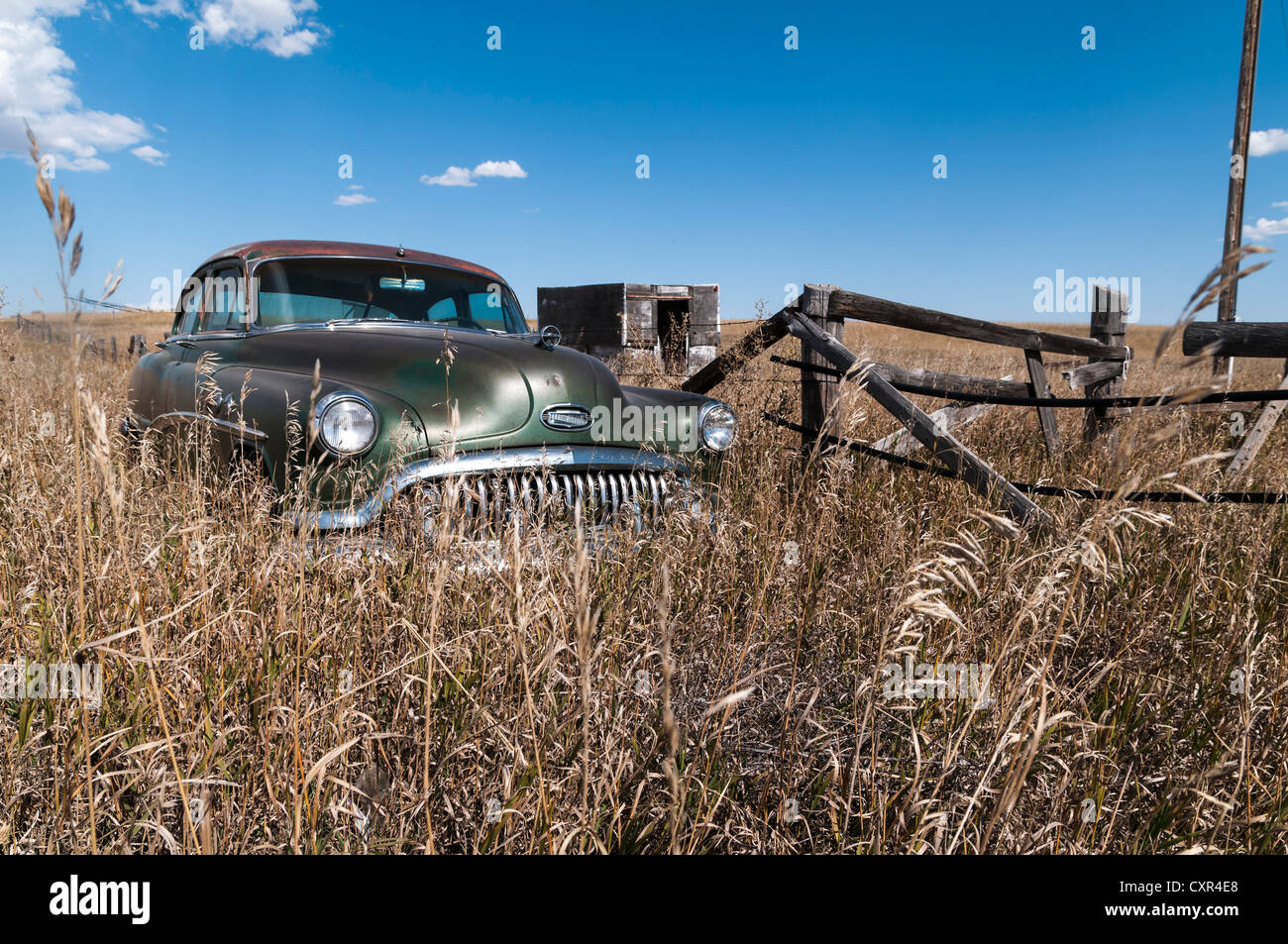 Car wreck, Highway 29, Nebraska, USA Stock Photo - Alamy