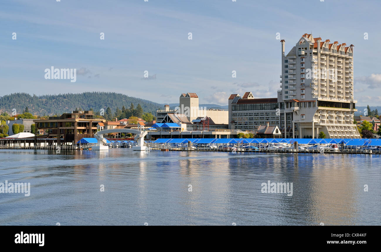 Coeur d'Alene Resort with marina, Coeur d'Alene, Lake Coeur d'Alene ...