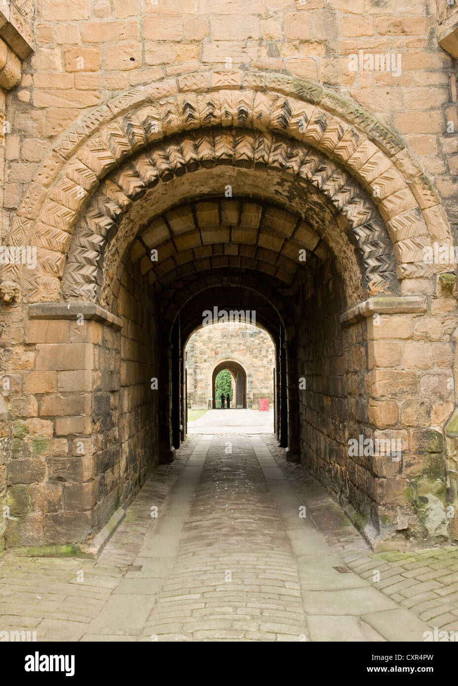 Gateway in Alnwick Castle, Northumberland, England Stock Photo - Alamy