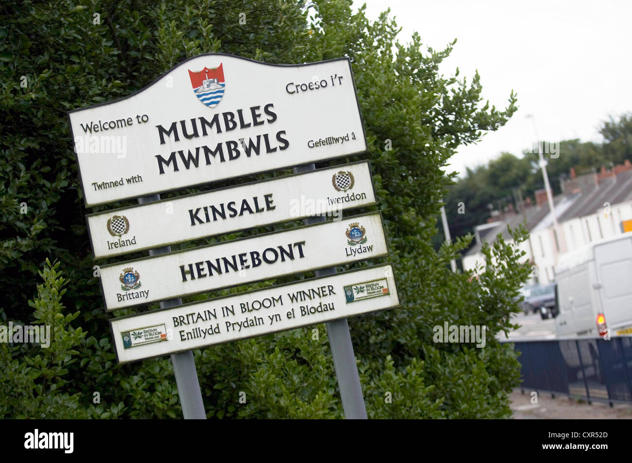 Sign at the entrance to Mumbles near Swansea, UK Stock Photo - Alamy