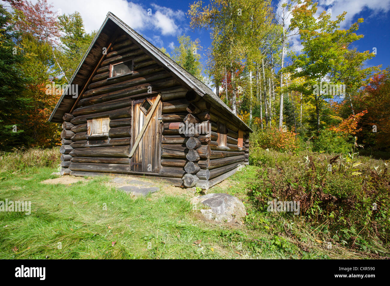 The Fabyan Guard Station during the autumn months in the White ...