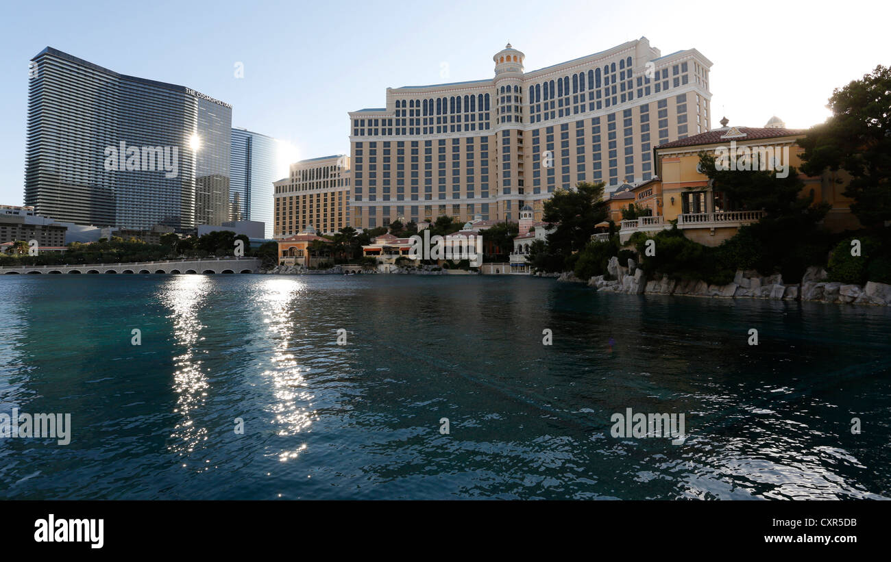 Lake in front of the Bellagio Hotel, Las Vegas, Nevada, USA Stock Photo ...