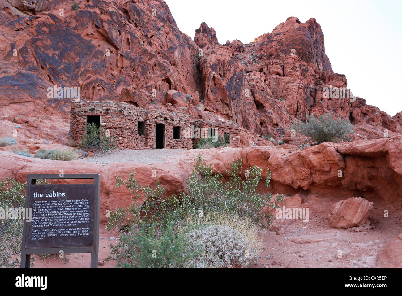 The Cabins, huts in the Valley of Fire State Park, Nevada, USA Stock ...