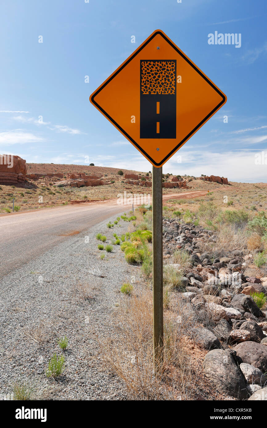 Sign, dirt road, Notom-Bullfrog Road, Capitol Reef National Park ...
