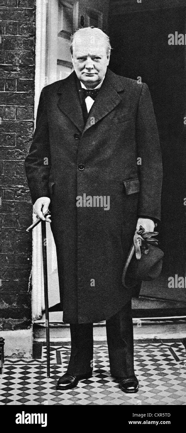 British wartime leader Winston Churchill in a 1939 portrait from the ...