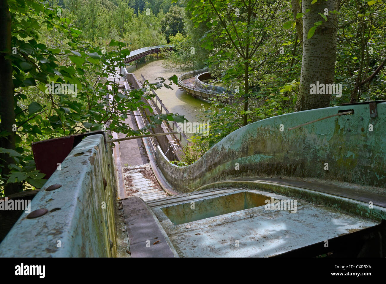 Morbid charm of the abandoned white-water ride in the former Spreepark ...