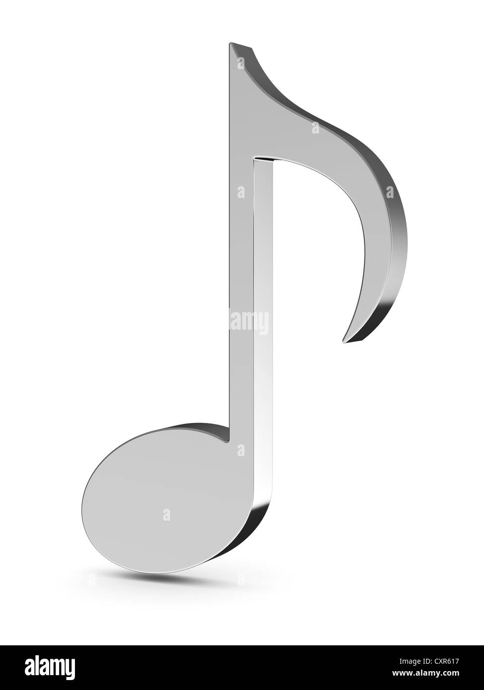 3d render of music note isolated on white background Stock Photo - Alamy