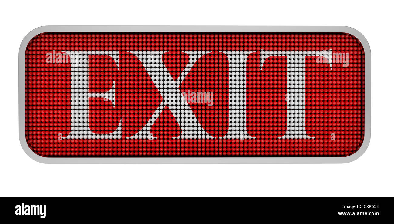 Exit sign emergency direction directions hi-res stock photography and ...