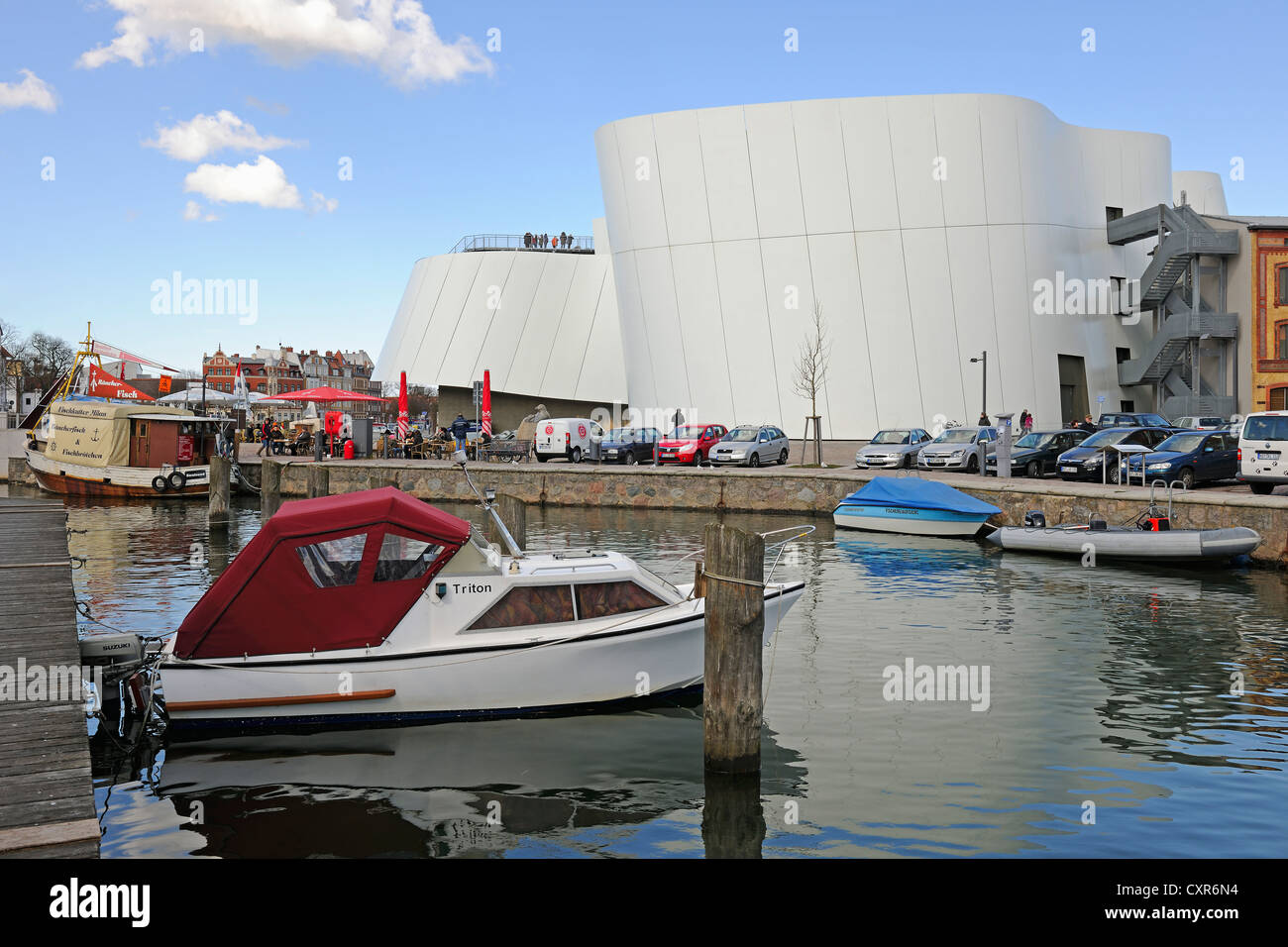 Recreational craft in Querkanal, a canal in the historic port of ...