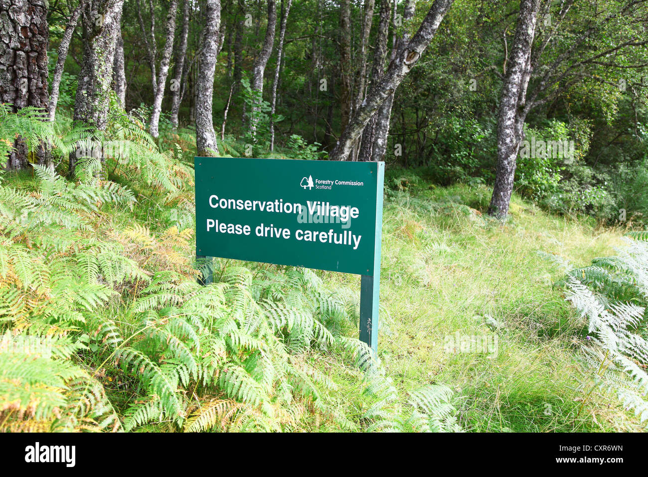 Sign outside of Tomich a Victorian model conservation village Inverness ...