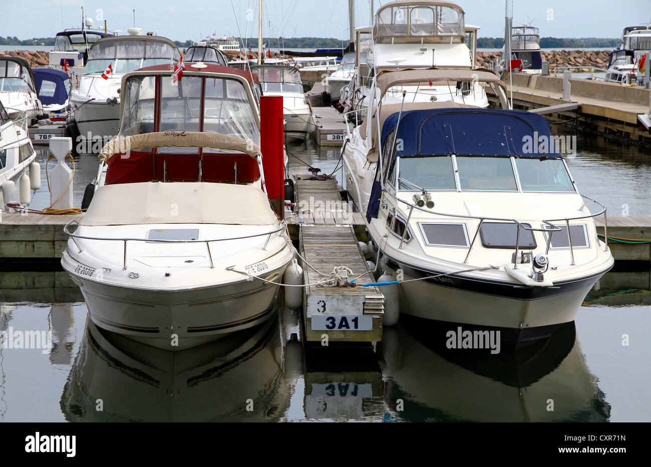 Boats in a port Stock Photo - Alamy