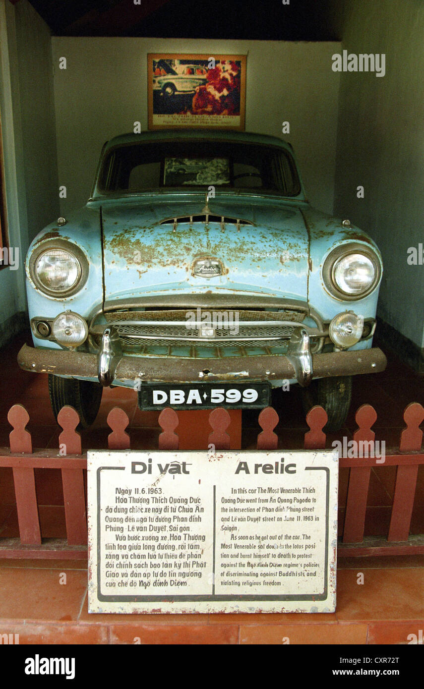 Vintage car of a monk who set himself on fire in protest, the famous ...
