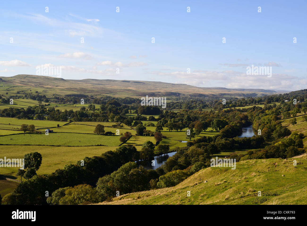 River South Tyne, Cumbria taken from the road from road to Alston Stock ...