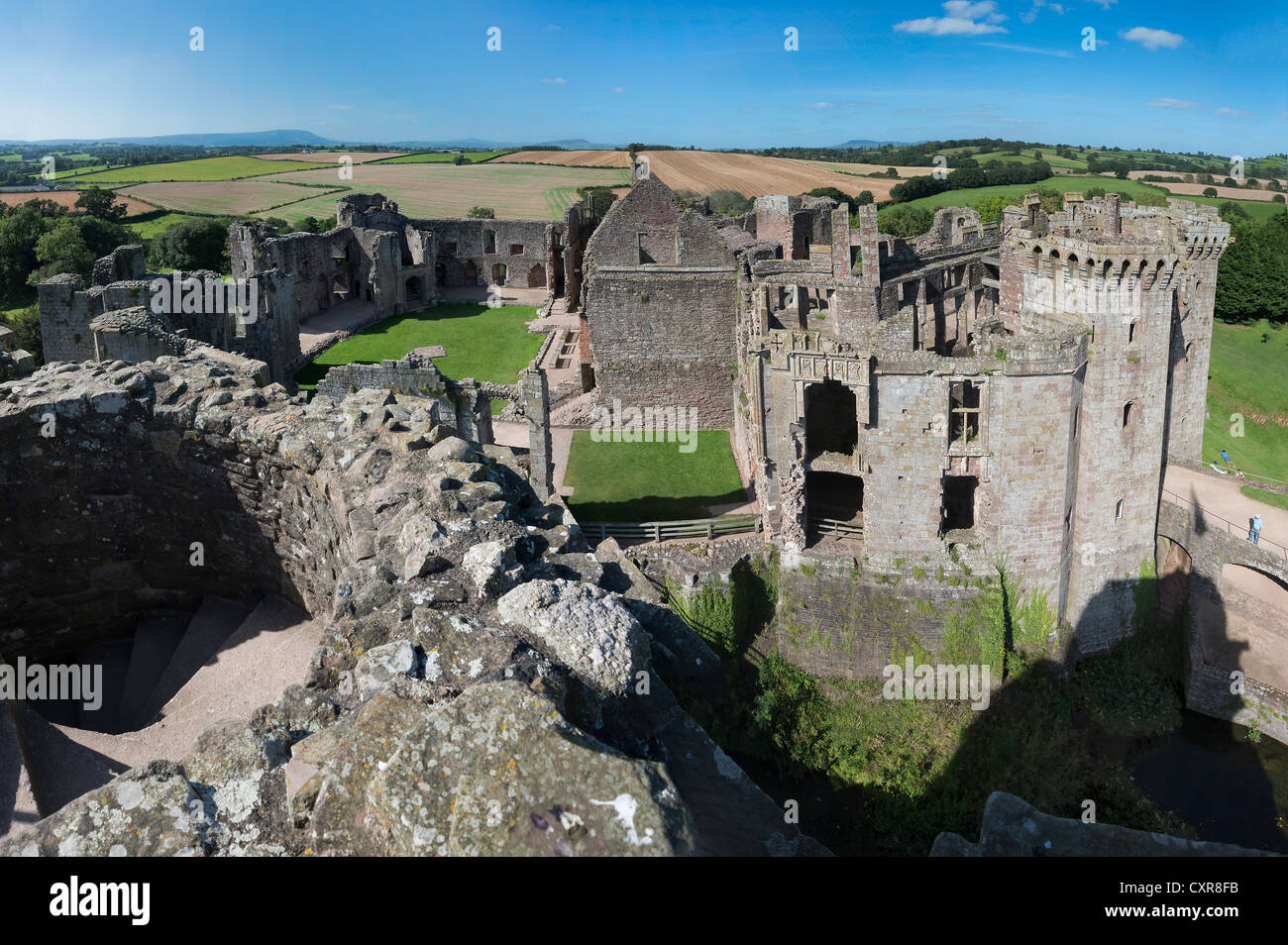 RAGLAN CASTLE MONMOUTHSHIRE WALES SUMMER Stock Photo - Alamy