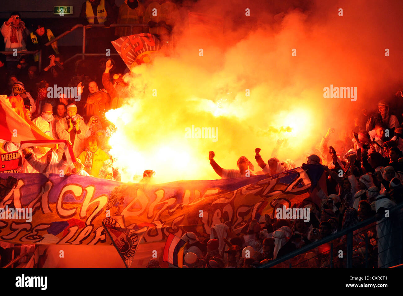 Flares fireworks football hi-res stock photography and images - Alamy