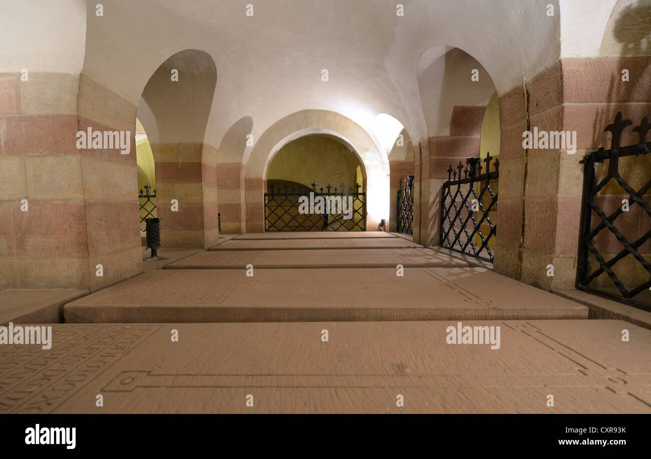 Tombs of the Salian Dynasty, crypt, the largest Romanesque columned ...