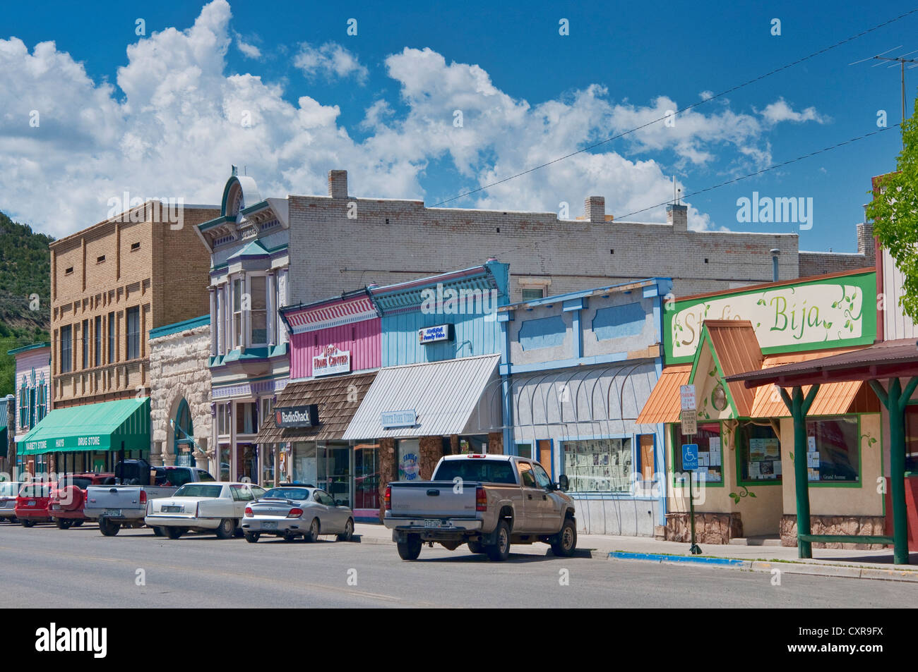 Grand Avenue in Paonia, West Elk Loop Scenic Byway, Colorado, USA Stock ...