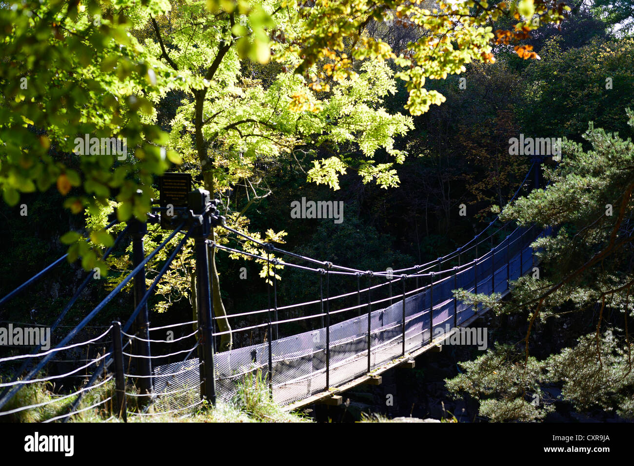 Wynch Bridge River South Tyne, Cumbria on the road to Alston Stock ...