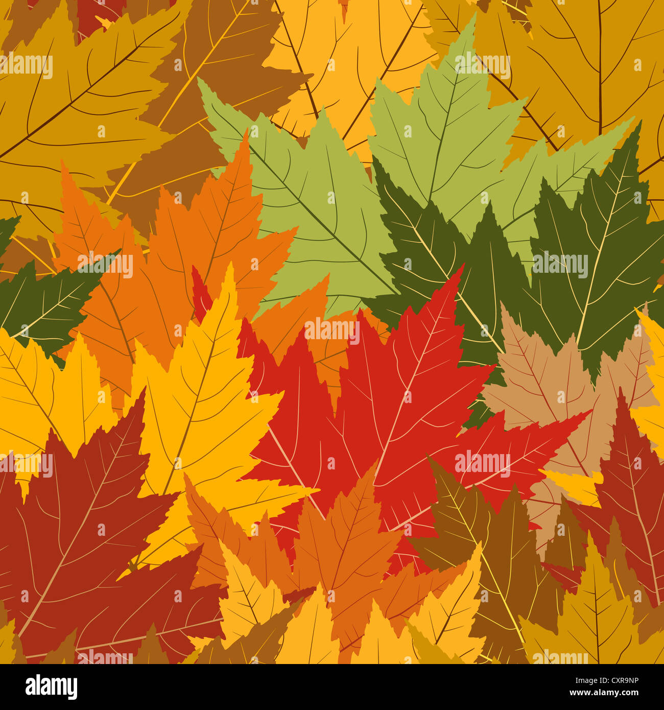 Fall maple leaf seamless repeating background Stock Photo - Alamy