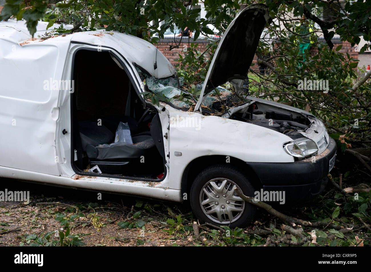 Van crushed tree hi-res stock photography and images - Alamy