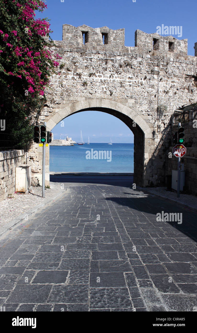 THE GATE OF THE VIRGIN. RHODES OLD TOWN. RHODES Stock Photo - Alamy