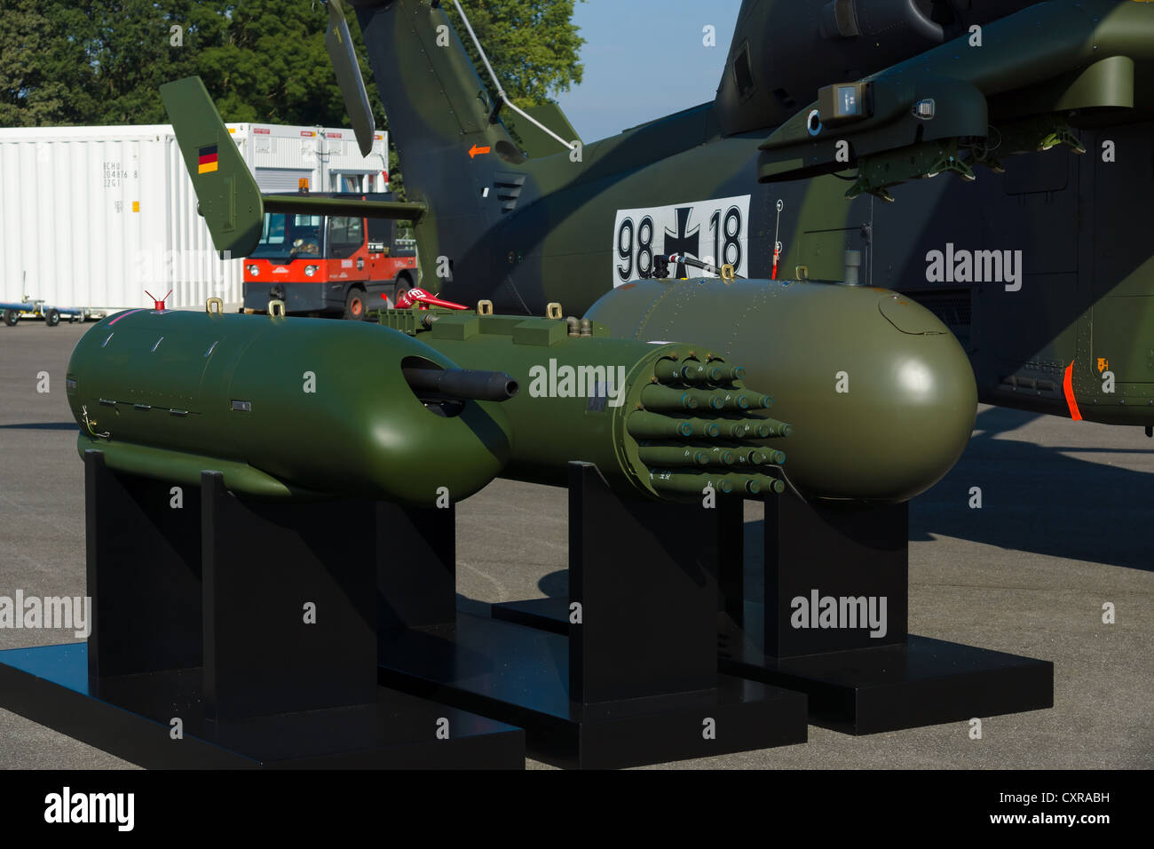 Armament of attack helicopter Eurocopter Tiger (Tiger UHT Stock Photo ...