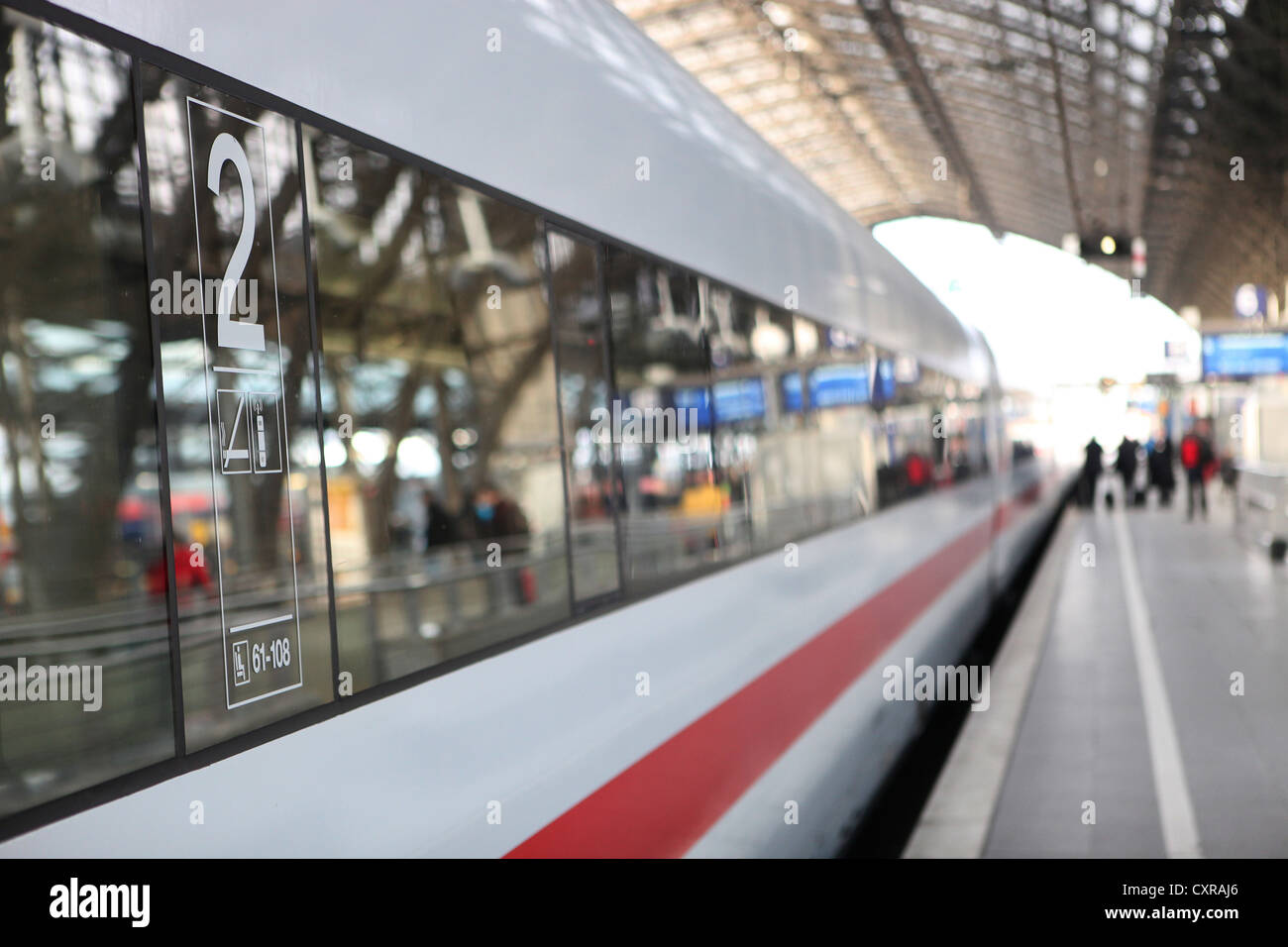 Train at Cologne Central Railway Station, Cologne, North Rhine ...