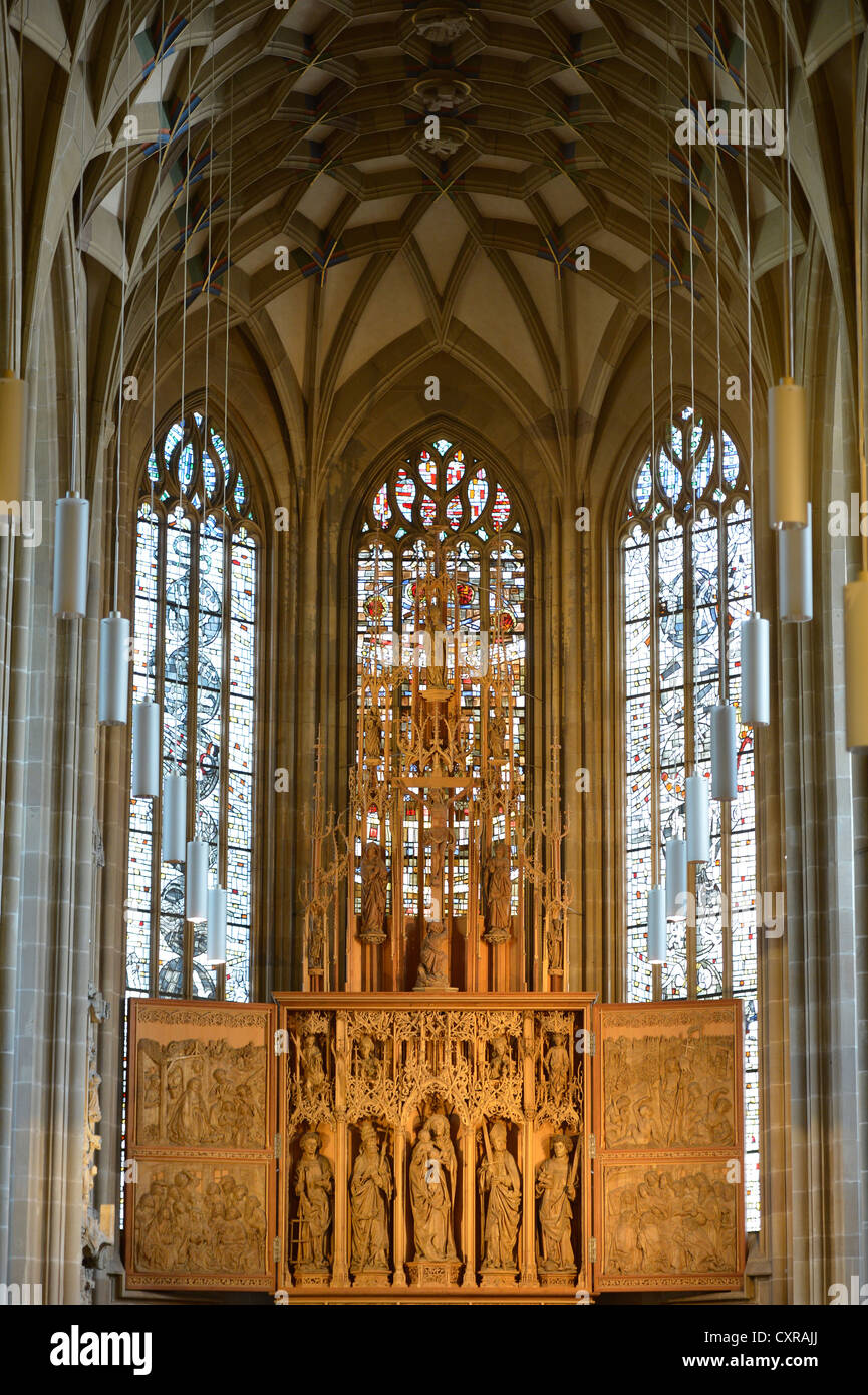 Interior view, high altar, over 500 years, St. Mary's altar by Hans ...