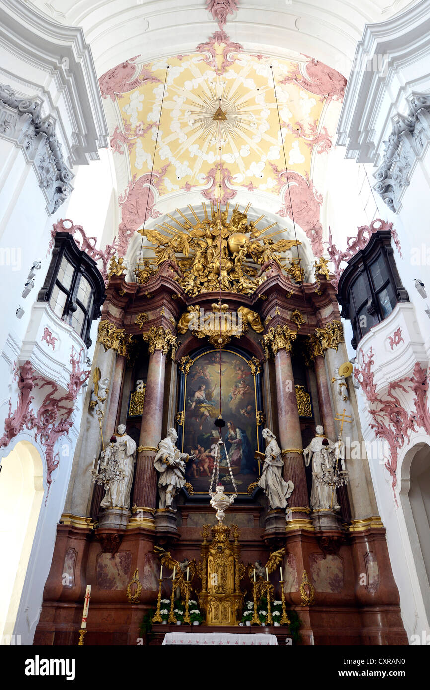 Rich high altar made from stucco marble, by Paul Sattler, presbytery ...