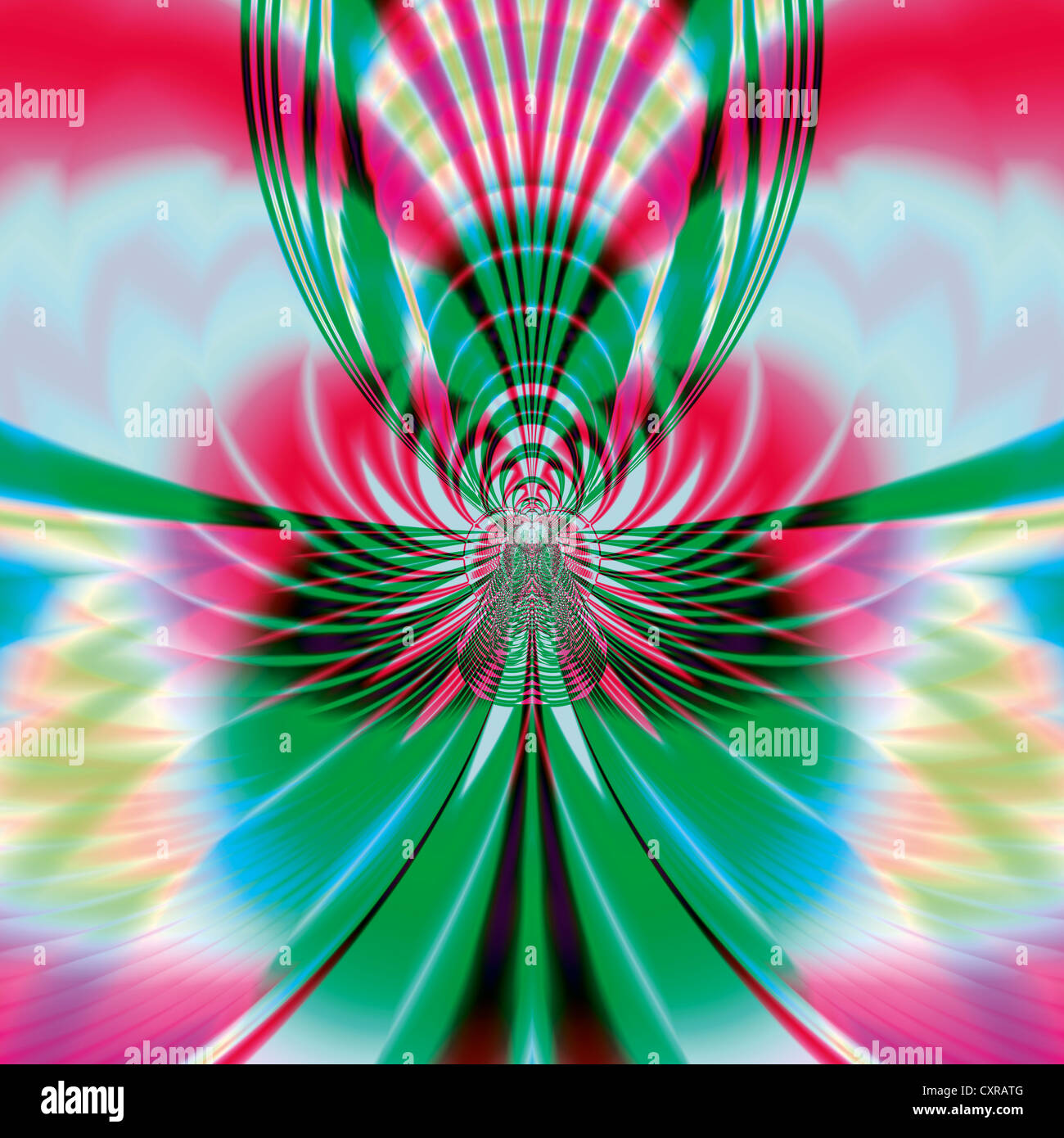 Bright and funky fractal design, abstract art, butterfly Stock Photo ...