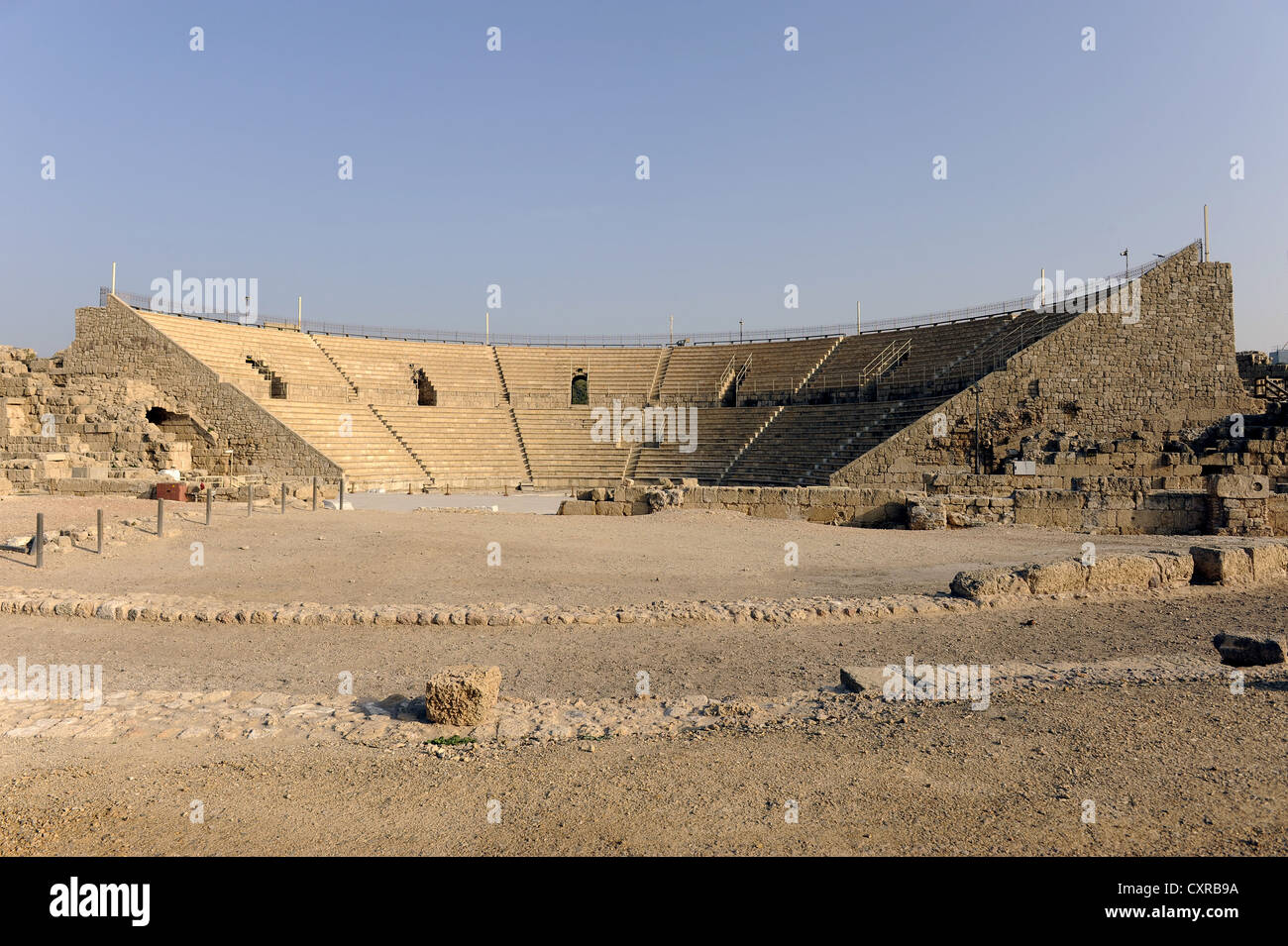 Roman theater, amphitheater, Caesarea or Caesarea Maritima, Israel ...
