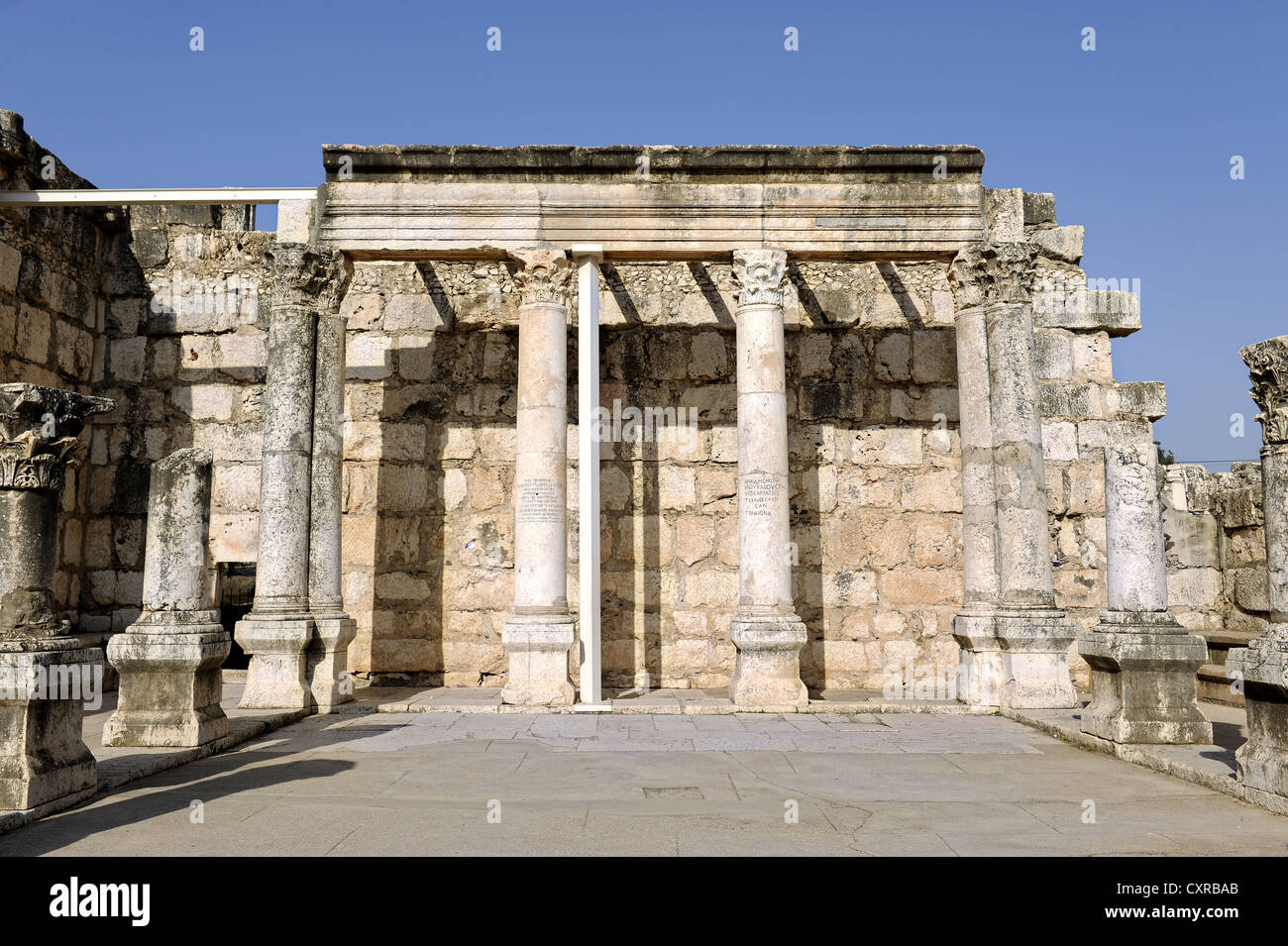 Ancient synagogue at Kafarnaum, Cafarnaum, Kapharnaum, Capharnaum Stock ...