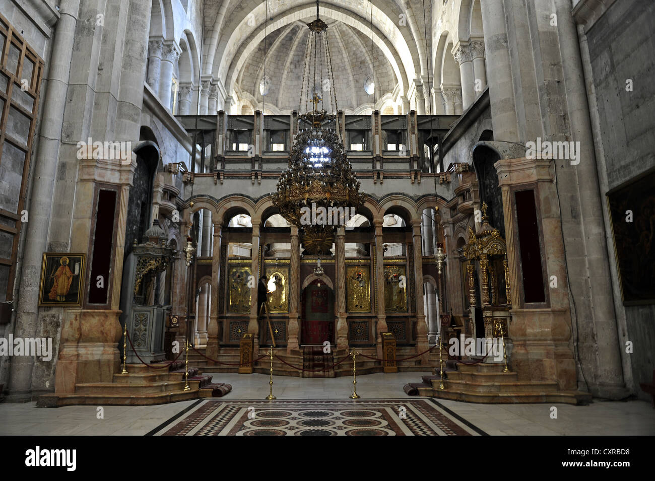 Altar in the Catholicon of the Church of the Holy Sepulchre or Church ...