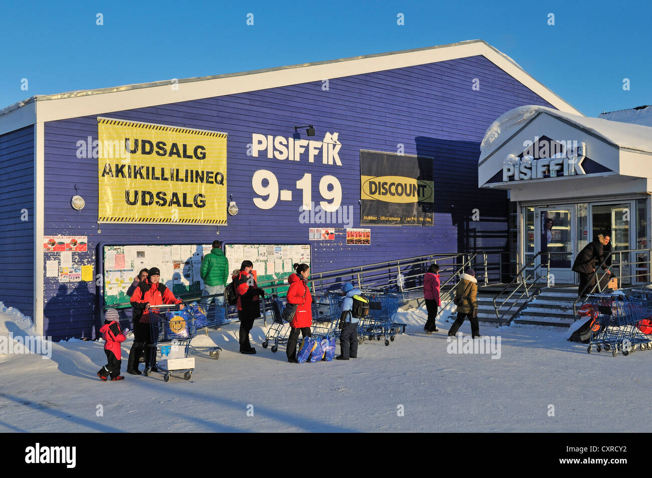 Supermarket, Ilulissat, Greenland, Arctic North America Stock Photo - Alamy